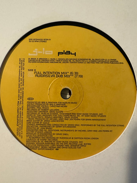 Jennifer Lopez - PLAY 12" Single LP Vinyl 2001 - Used – Borderline MUSIC