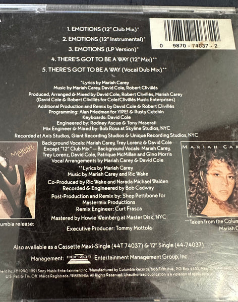 Mariah Carey emotions there’s got to be a way remix single 1991 used ...
