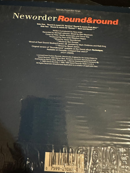 New Order round and round 12" single LP Vinyl - Used – Borderline MUSIC