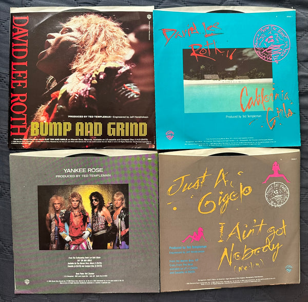 David Lee Roth - set of four 45 records - used – Borderline MUSIC