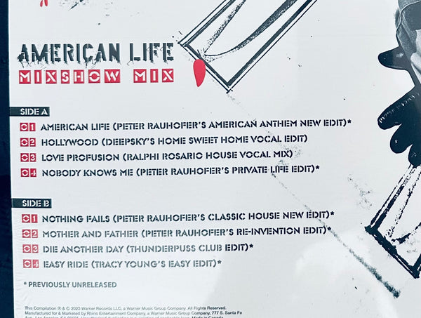 American Life Mixshow Mix (In Memory of Peter Rauhofer) LP Vinyl - New ...