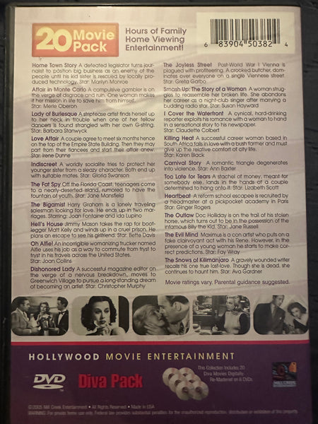 Diva Pack DVD (20 Hollywood Films on 6 DVDs ) Box - Used – Borderline MUSIC