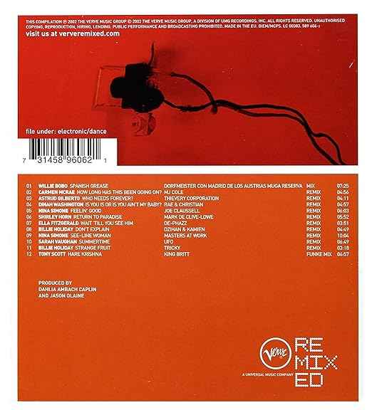 Verve REMIXED Vol.1 (Various Jazz artist Remixed) CD - Used ...