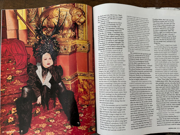 Cyndi Lauper GED June 2024 magazine – Borderline MUSIC