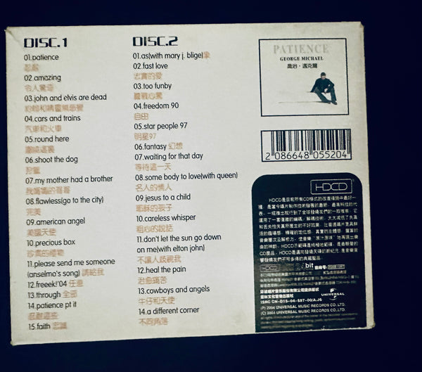 George Michael PATIENCE + bonus CD of Hits (2 CD Hits Import) Used ...
