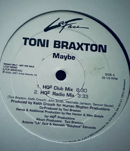 Toni Braxton -Maybe - - Promo 12" LP Single Vinyl - Used – Borderline MUSIC