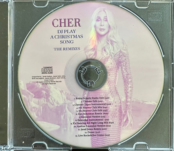 CHER - DJ Play A Christmas Song: The Remixes CD single – Borderline MUSIC
