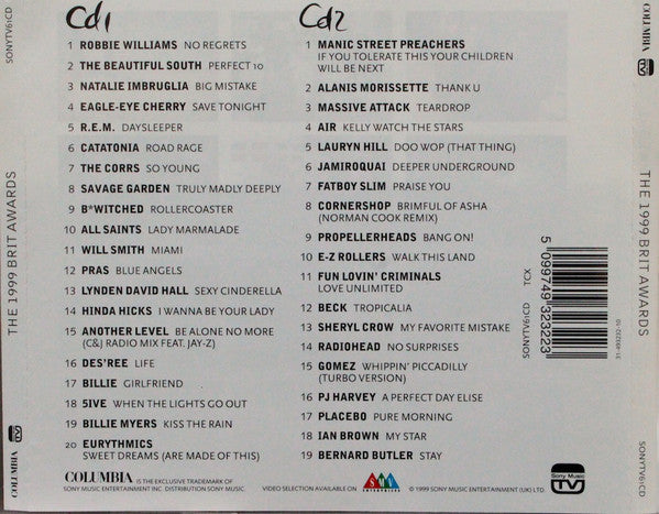 Album of the Year 1999 Brit Awards (IMPORT) 2CD - Used – Borderline MUSIC
