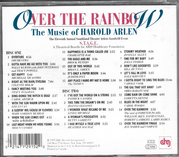 Over The Rainbow - The Music of HAROLD ARLEN (2CD) Used – Borderline MUSIC