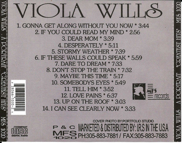Viola Wills - A Portrait: Greatest Hits CD - Used – Borderline MUSIC