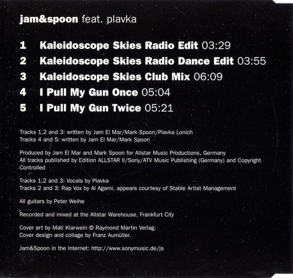 Jam & Spoon ft: Plavka - Kaleidoscope / I Pull My Gun (Import CD singl ...