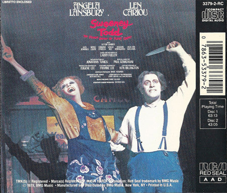 Sweeney Todd Original Broadway Cast - Angela Lansbury 2CD - Used ...