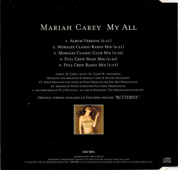 Mariah Carey - My All (Import CD single) Used – Borderline MUSIC