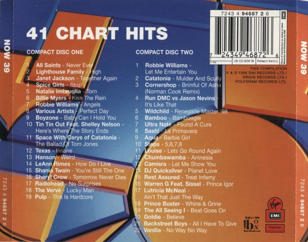 NOW That's What I Call Music! vol. 39 (IMPORT UK) 2CD - Used ...