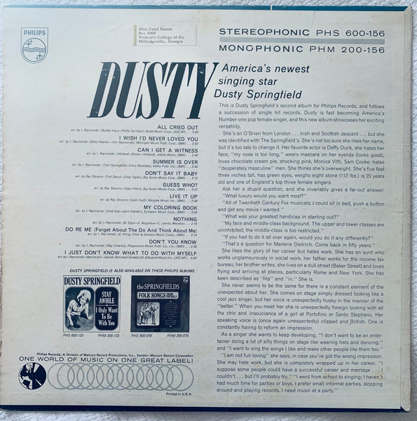 Dusty Springfield - DUSTY LP Vinyl - Used – Borderline MUSIC