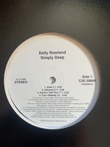 Kelly Rowland - Simply Deep 2003 2XLP Promo Vinyl-- Used – Borderline MUSIC