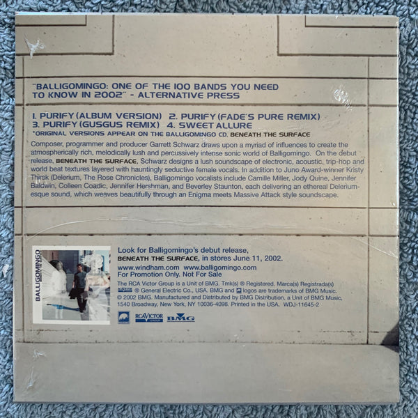 Balligomingo - Purify remixes - CD single PROMO . New – Borderline MUSIC