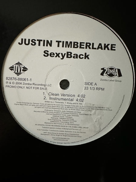 Justin Timberlake - Sexyback (Promo) 12" LP Vinyl - Used – Borderline MUSIC