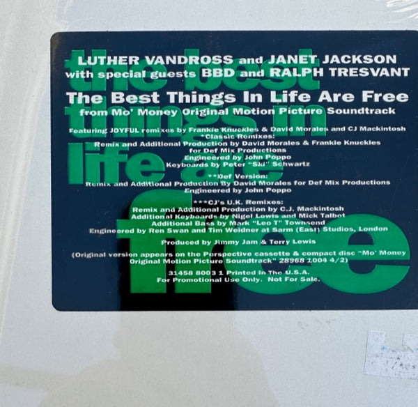 Janet Jackson / Luther Vandross - The Best Things In Life Are Free 2X1 ...
