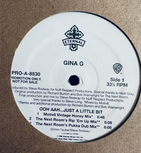 Gina G - ooh aah…just a little bit - Signed Promo 12” single LP Vinyl ...