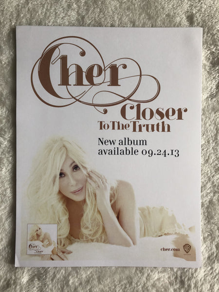 Cher - Closer to the Truth - Promo Poster 11x17 + 8x10 – Borderline MUSIC