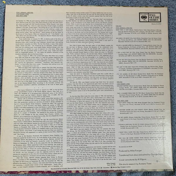 Ethel Merman / Mae West / Lyda Roberti - Ladies of the 30's LP Vinyl ...