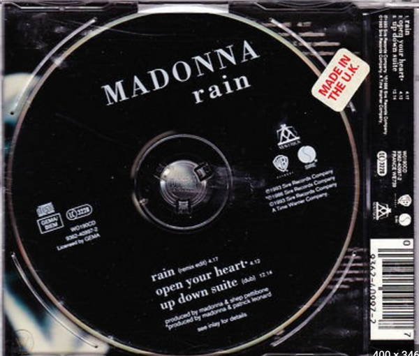 Madonna - RAIN / Open Your Heart/ + B-side (Import CD single) Used ...