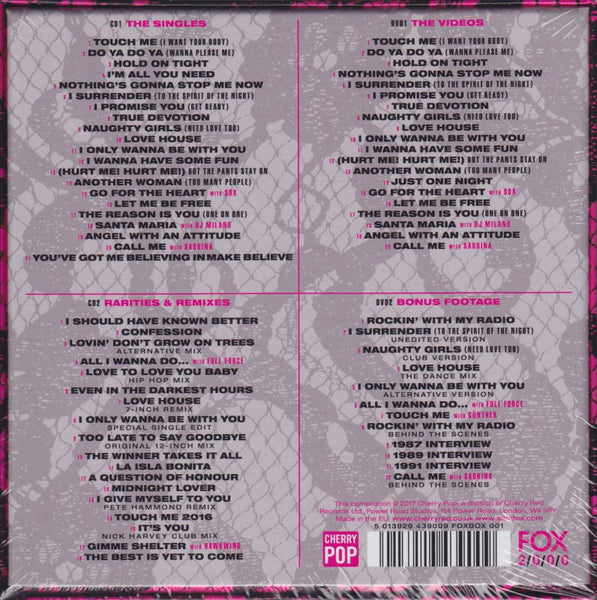 Samantha Fox - Play It Again Sam: Fox Box (2 CD + 2 DVD-PAL/ Region 0 ...